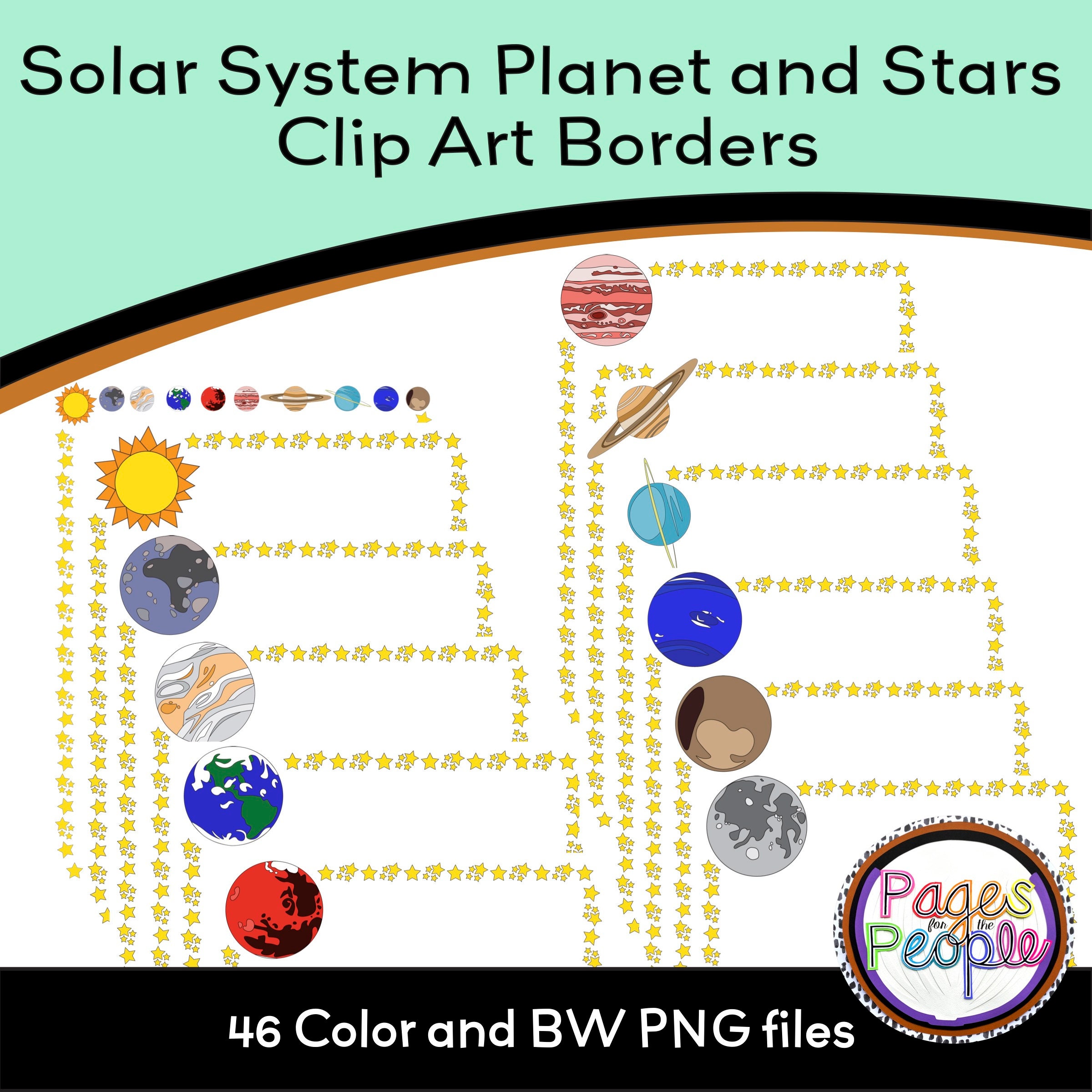 Solar System Border Clip Art