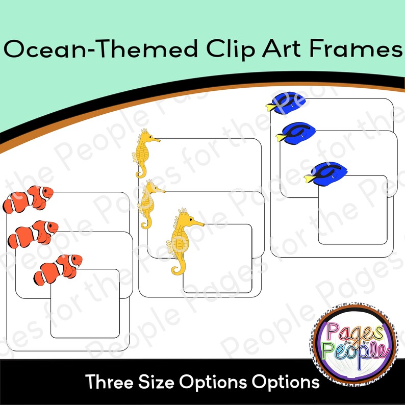 Ocean Themed Clip Art Frames - Etsy