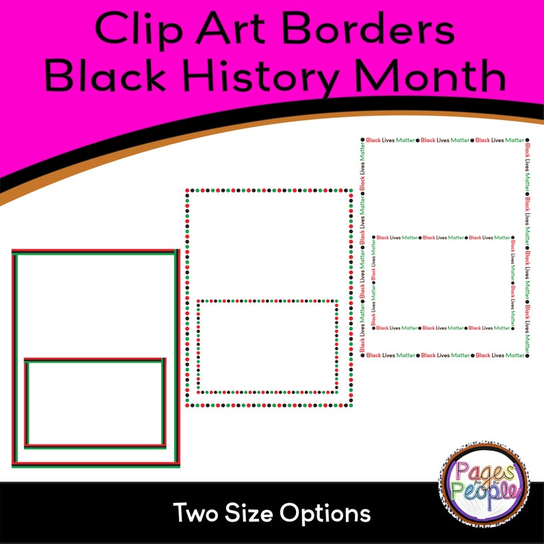 Black History Month Clip Art Borders: BLM - Etsy