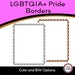LGBTQIA+ Pride Clip Art Borders - Etsy