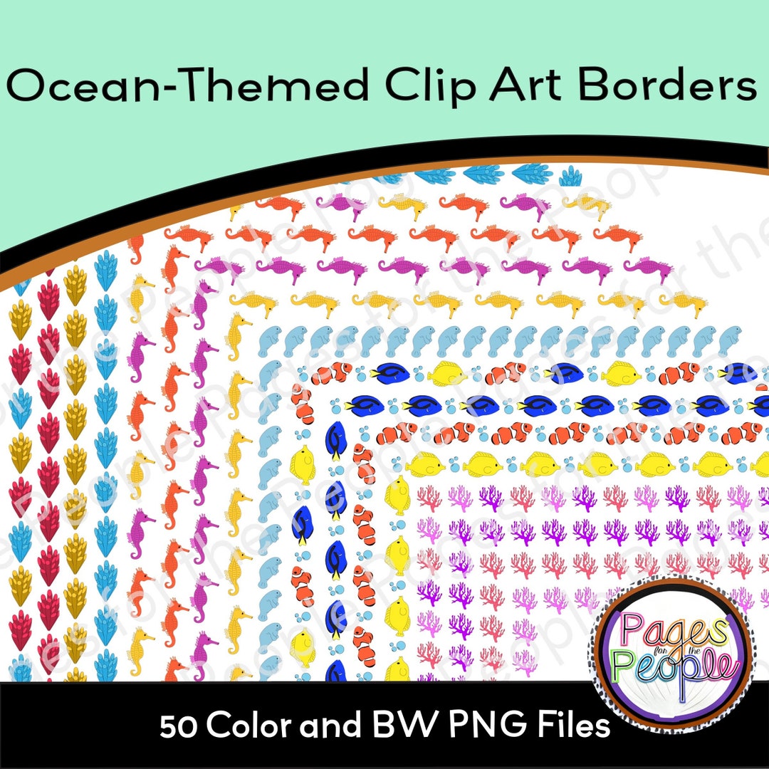 Ocean Themed Clip Art Borders - Etsy