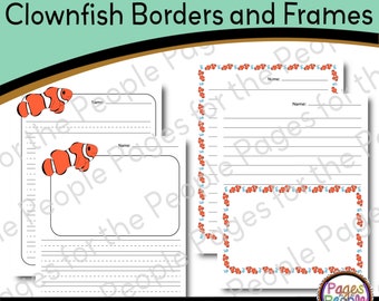 Orca Clip Art Lined Writing Paper Printable (digital Download) - Etsy