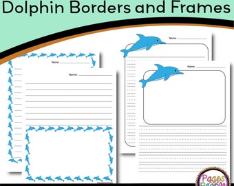 Orca Clip Art Lined Writing Paper Printable (digital Download) - Etsy