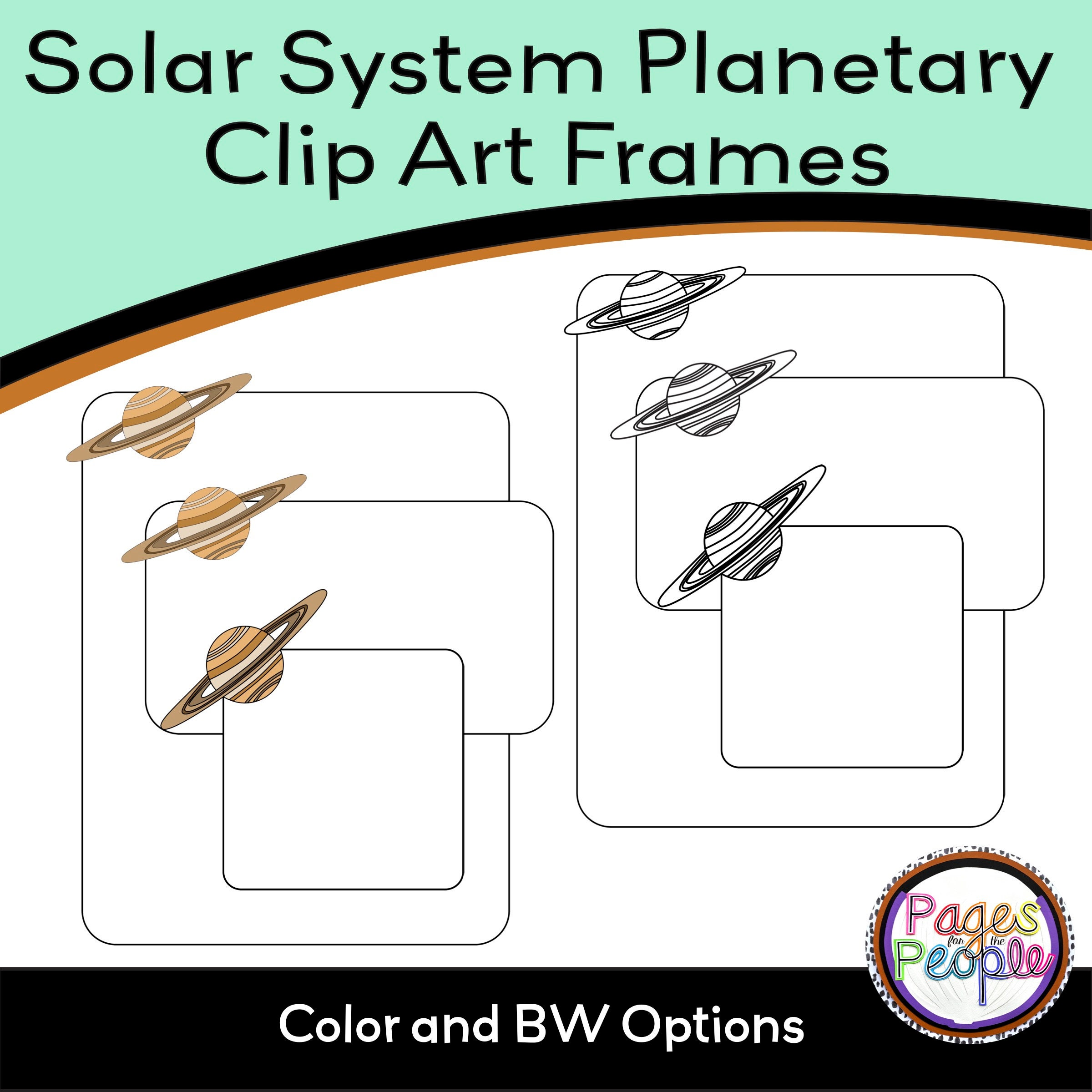 Solar System Planetary Clip Art Frames - Etsy