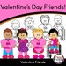Valentine's Day Friends Clip Art - Etsy