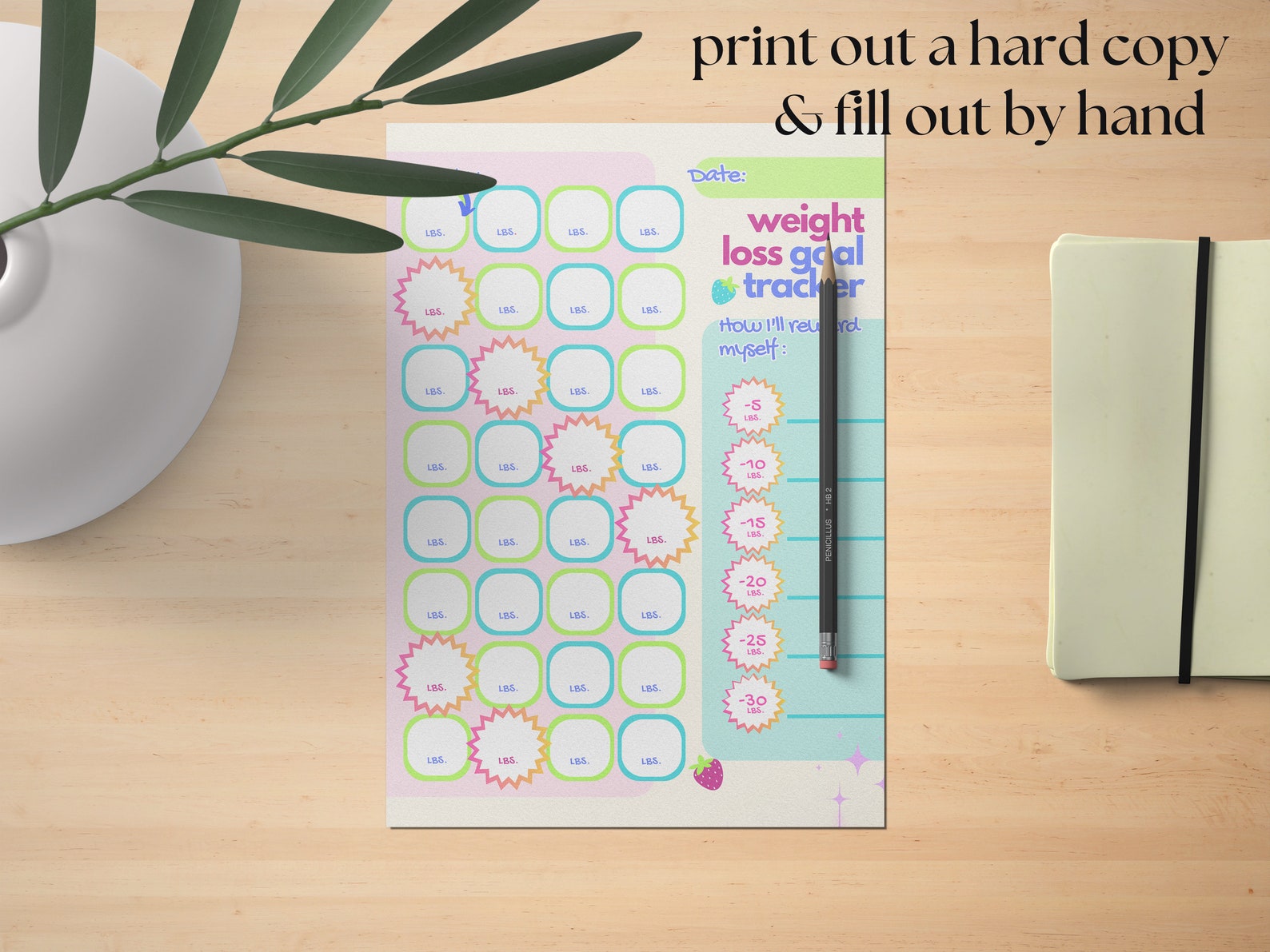 Weight Loss Tracker Printable Chart, Weight Loss Challenge, Weight Loss ...