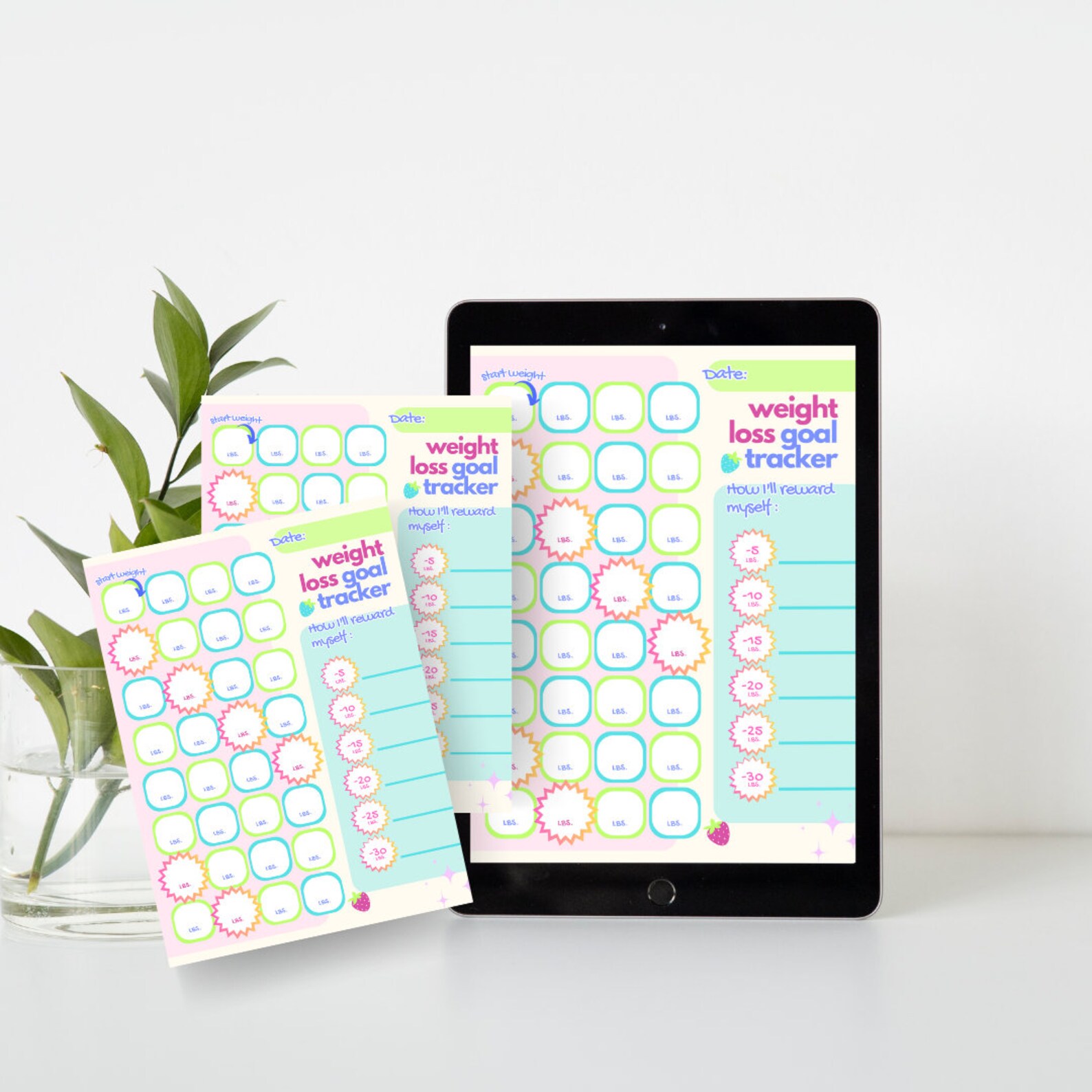 Weight Loss Tracker Printable Chart, Weight Loss Challenge, Weight Loss ...