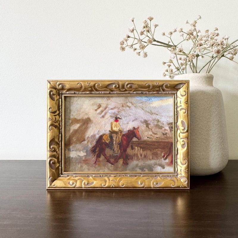 Small Cowboy Paintings - Etsy