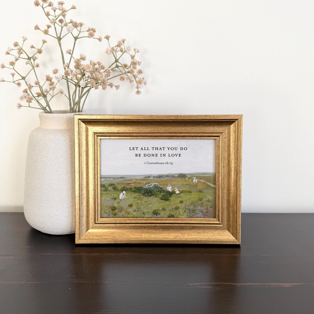 Christian Wall Art Framed Scripture Framed Bible Verse 1 Corinthians 16:14 Let All That You Do ...