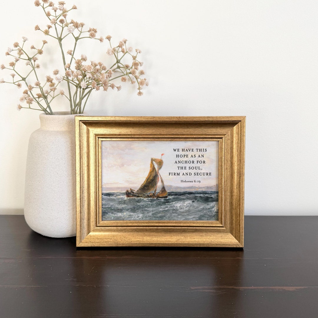 Christian Wall Art Framed Scripture Encouraging Bible Verse Print ...