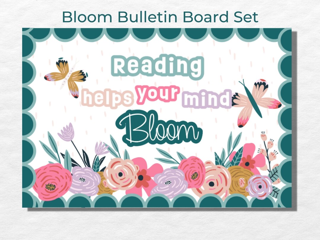 Bloom Bulletin Board Set - Etsy