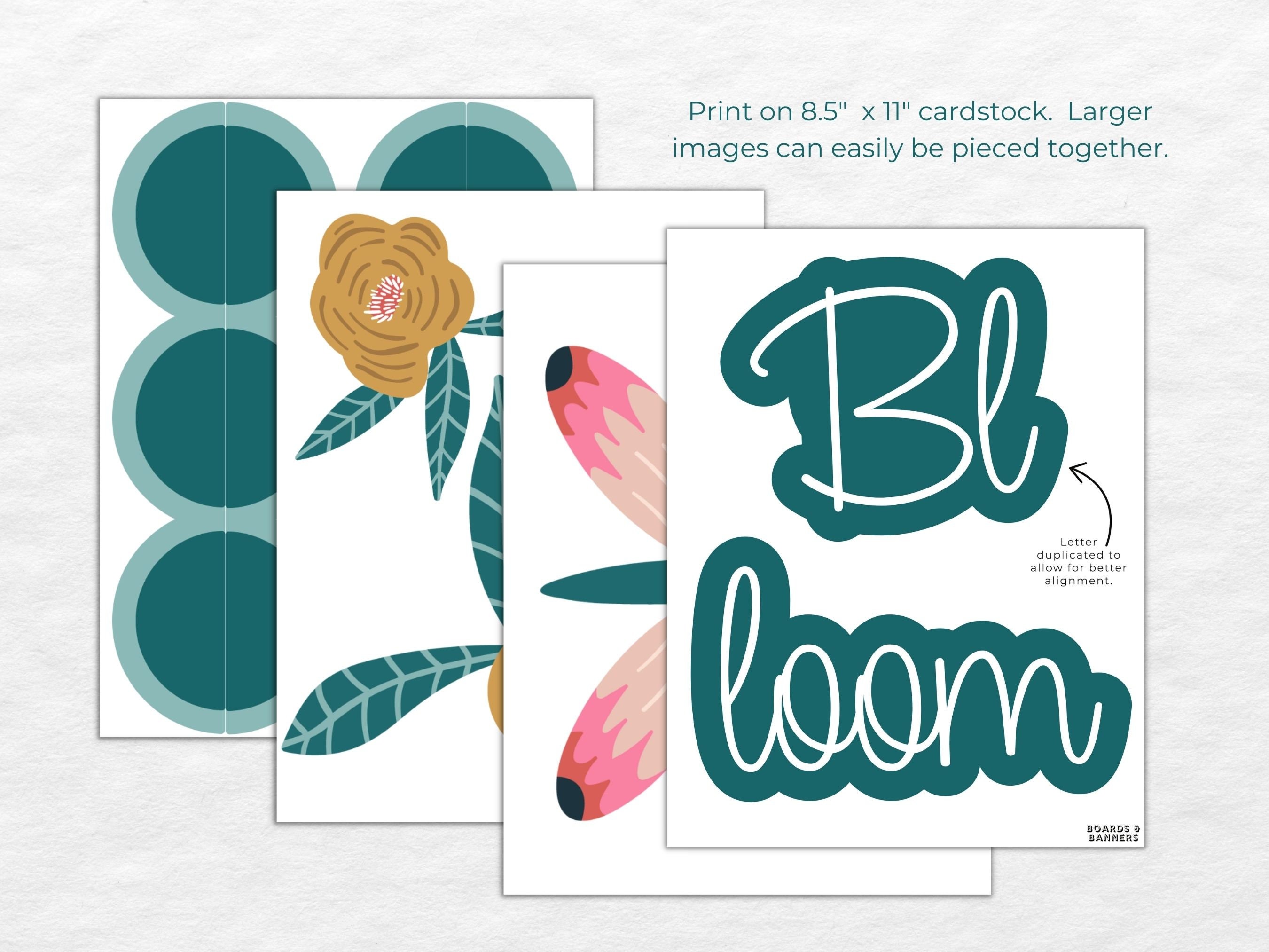 Bloom Bulletin Board Set - Etsy