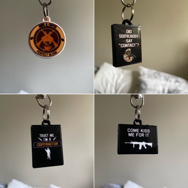 Tacticool Charmz Airsoft 2D Gun Charms pew Pew Lifestyle Series 2-pack ...