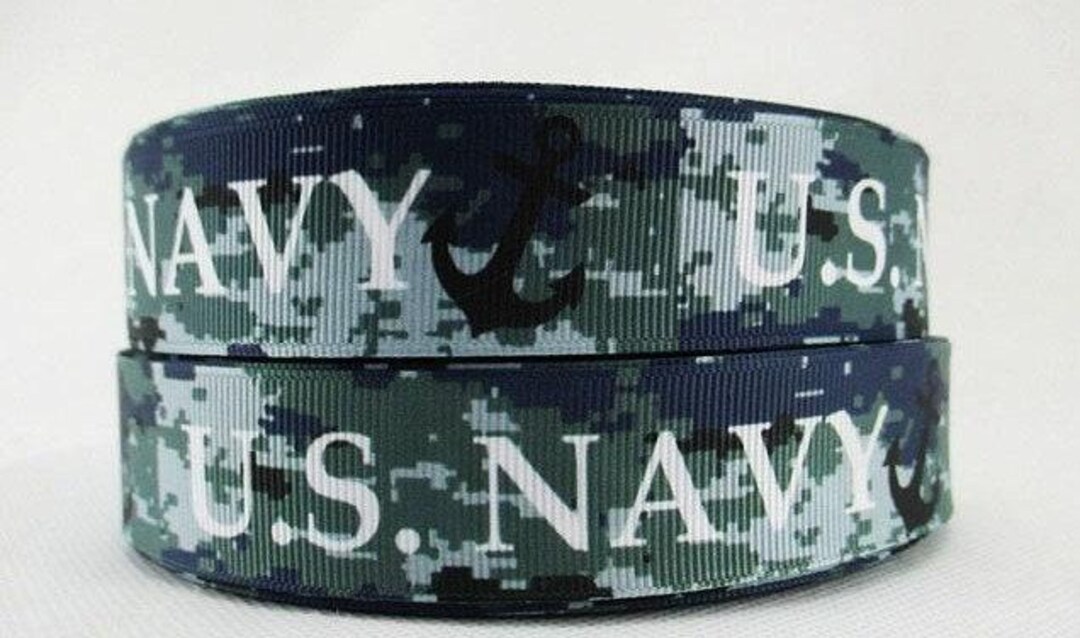 United States Navy Ribbon 1" High Quality Grosgrain Ribbon by the Yard ...