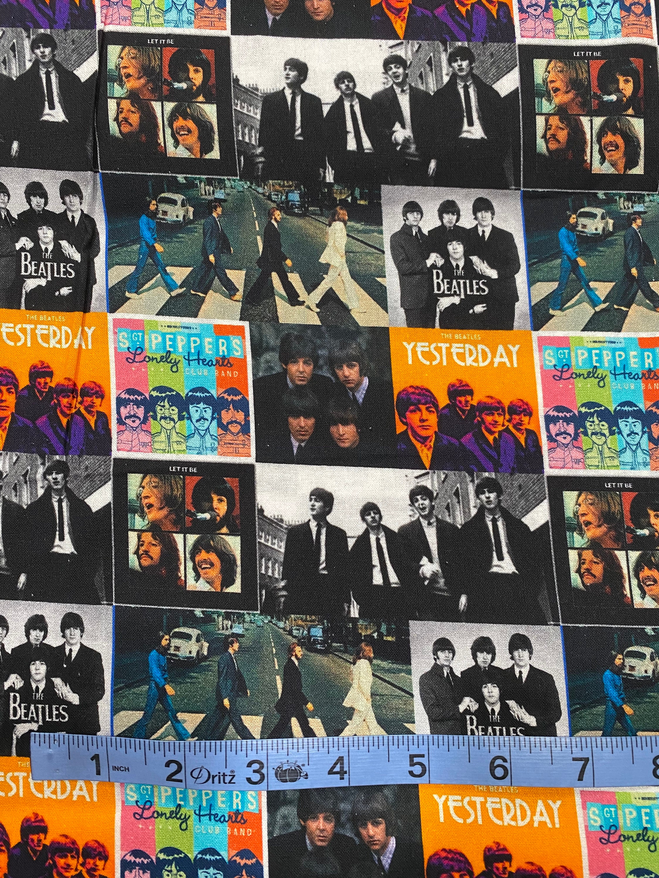 Beatles Fabric 100% Cotton Fabric by the Yard Paul Mccartney, John ...