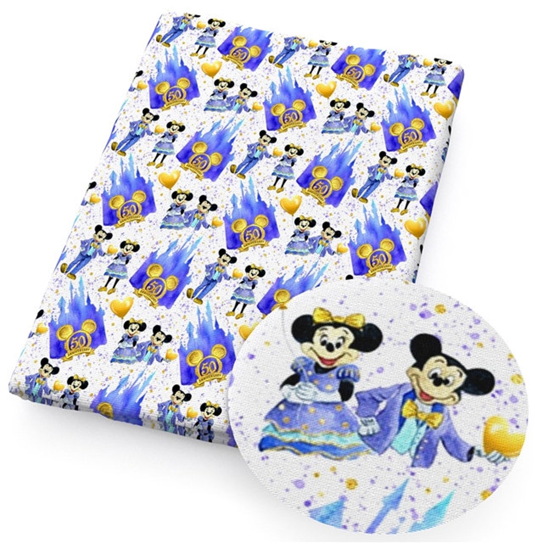 Disney 50th Anniversary Fabric 100% Cotton Fabric Fat Quarter - Etsy