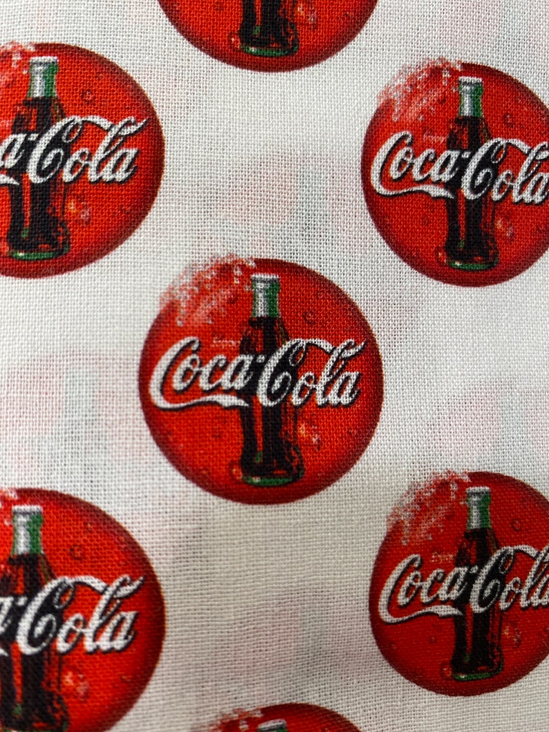 Coca Cola Fabric 100% Cotton Fabric Fat Quarter Tumbler Cut - Etsy
