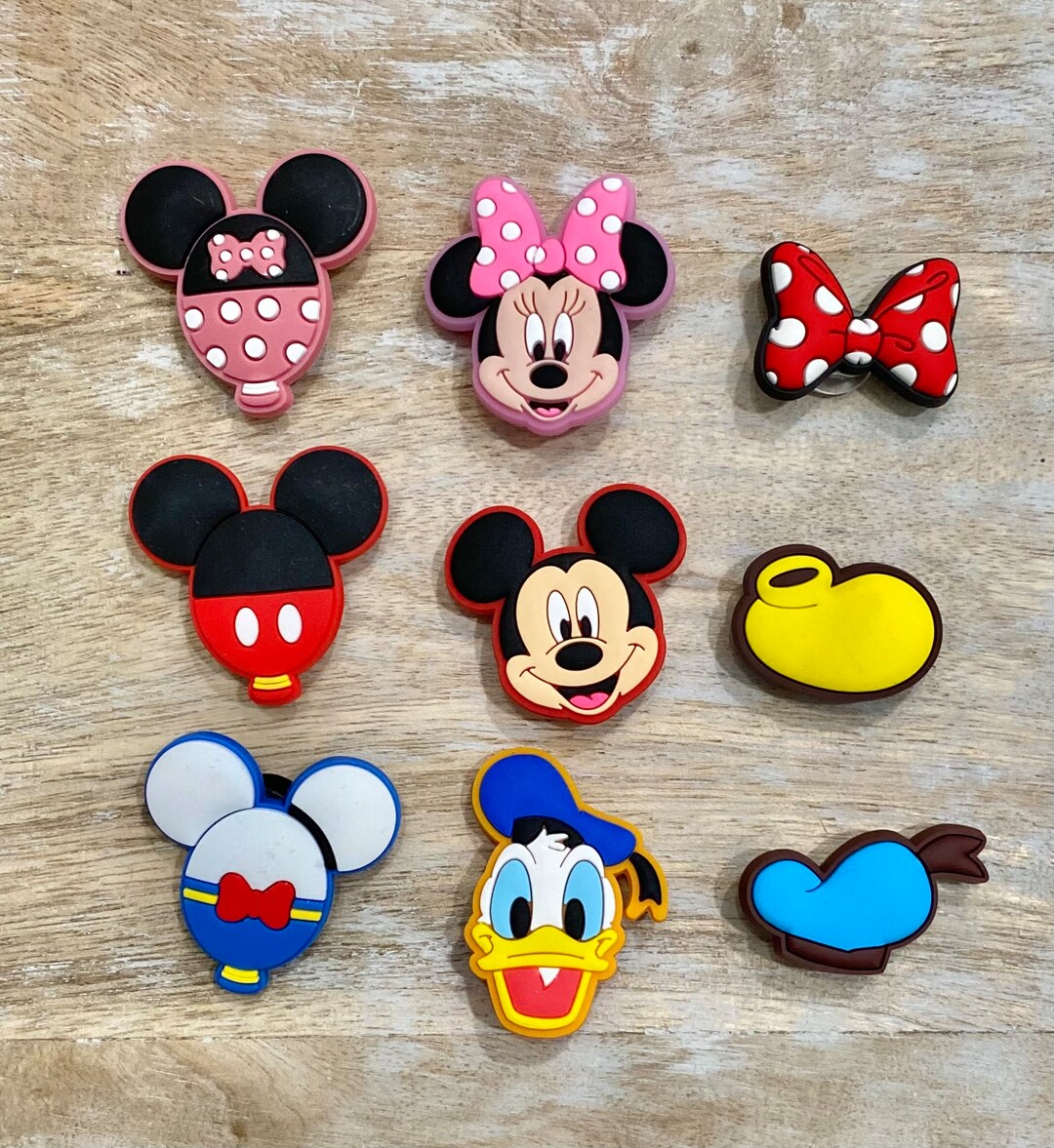 Disney Shoe Buckles Mickey Minnie Donald | Rubber Accessory | Charms ...