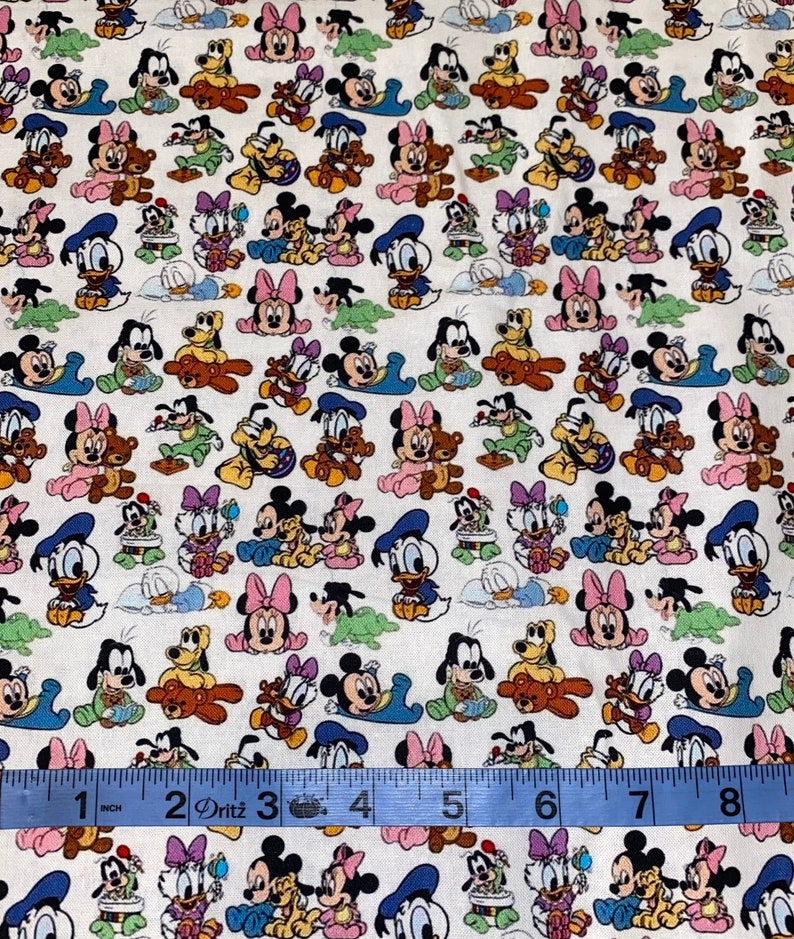 Disney Babies Fabric 100% Cotton Fabric by the Yard Mickey - Etsy