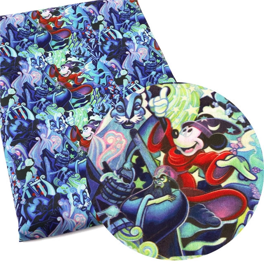18 X 10 Disney Fantasia Fabric 100% Cotton Fabric Disney World Fabric ...