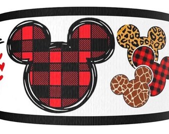 Disney Mickey Mouse Ribbon 1, 1.5 and 2 High Quality Grosgrain Ribbon ...