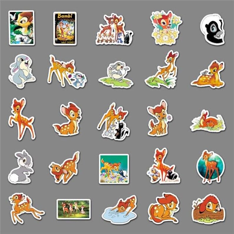 Bambi Stickers Pack | Water Resistant | Decoration | Scrapbook ...