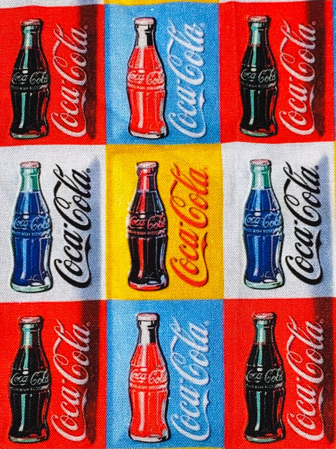 Coca Cola Fabric 100% Cotton Fabric by the Yard Coke Fabric - Etsy