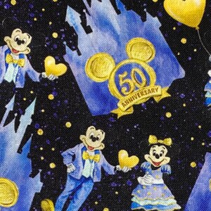 Disney 50th Anniversary Fabric 100% Cotton Fabric Fat Quarter Tumbler ...