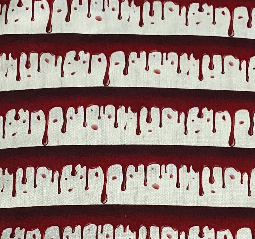 Blood Drip Halloween Fabric 100% Cotton Fabric by the Yard Halloween ...