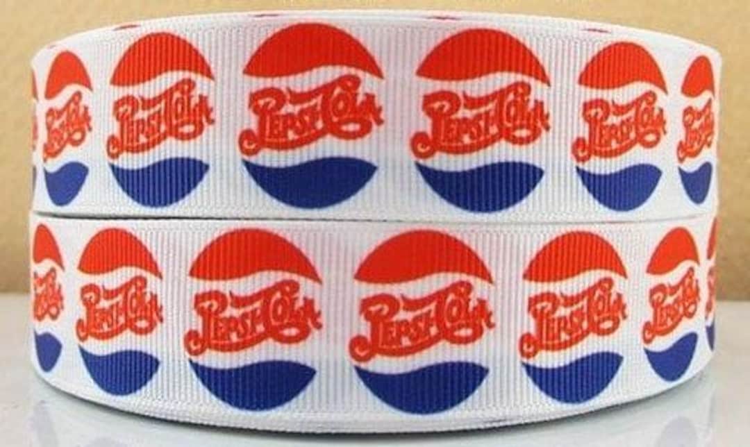 Pepsi Cola Ribbon 7/8" and 1" High Quality Grosgrain Ribbon by the Yard ...