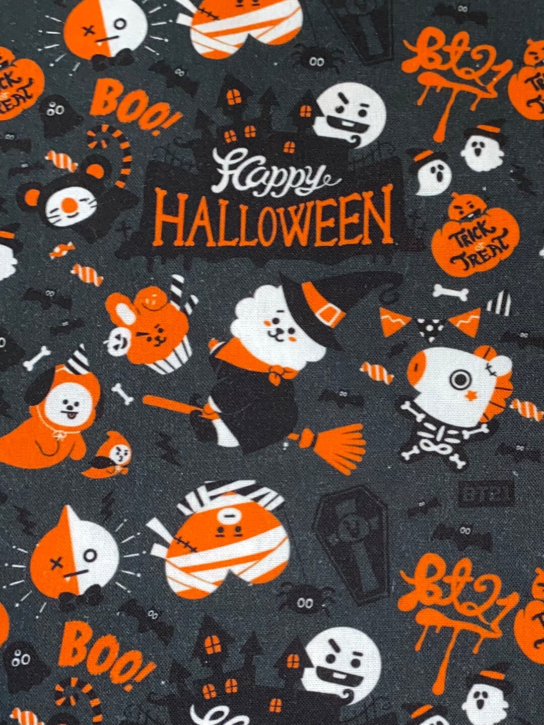 18 X 10 Remnant Bts Bangtan Kpop Bt21 Group 100% Cotton Fabric - Etsy