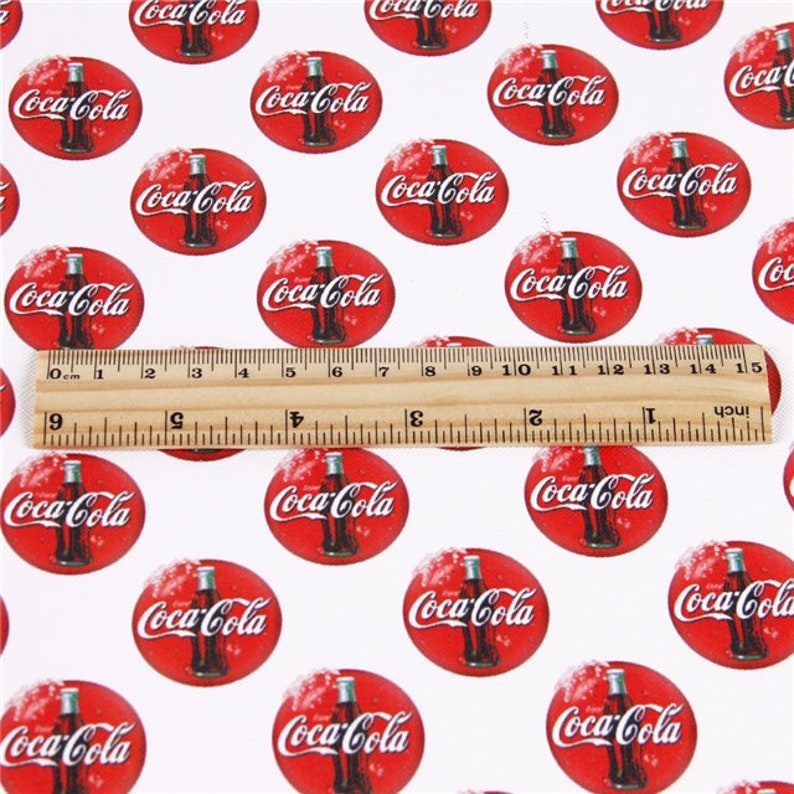 Coca Cola Fabric 100% Cotton Fabric by the Yard Coke Fabric Classic ...