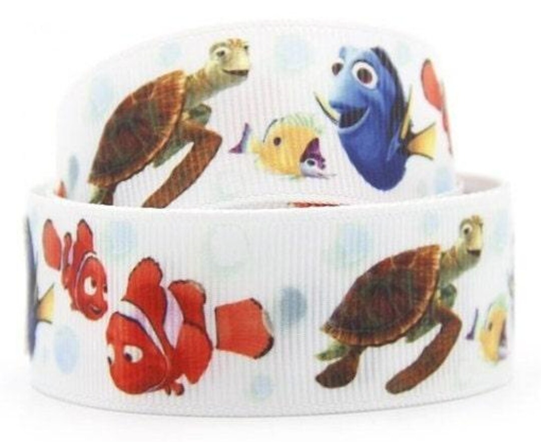 Disney Finding Nemo Ribbon 1" High Quality Grosgrain Ribbon by the Yard ...