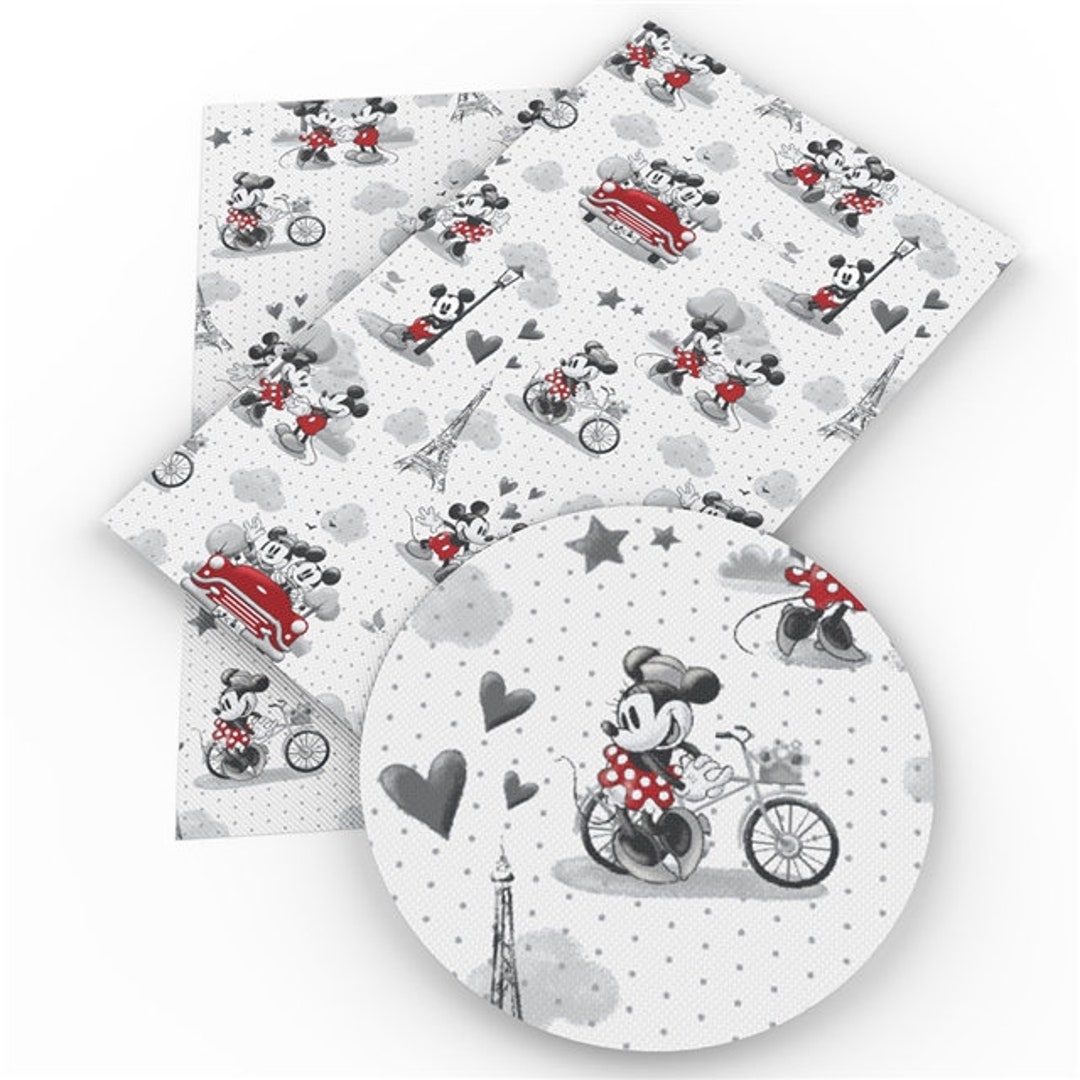 18x10 Disney Mickey Paris Fabric 100% Cotton Fabric Remnant - Etsy
