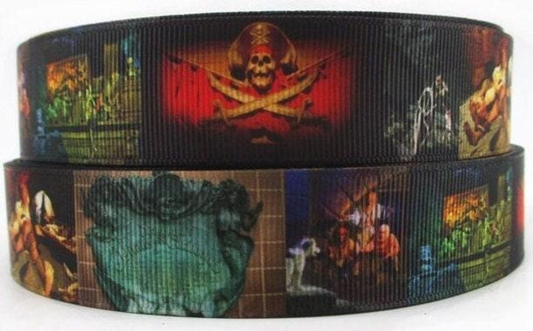Disney Pirates of the Caribbean 1" High Quality Grosgrain Ribbon by the ...