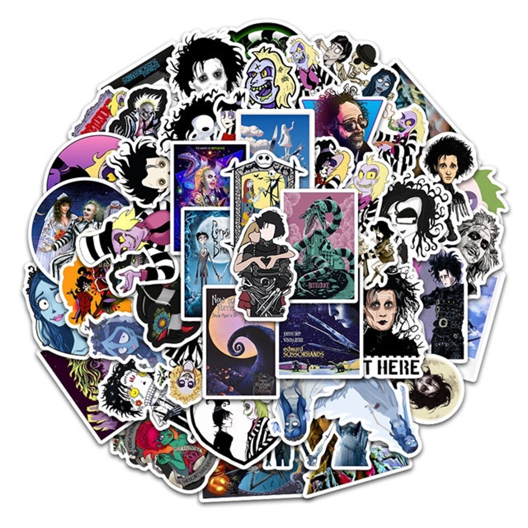 Tim Burton Sticker Packs Water Resistant Beetlejuice - Etsy
