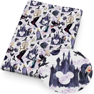 Disney Villain Fabric 100% Cotton Fabric Fat Quarter Tumbler Cut Evil ...