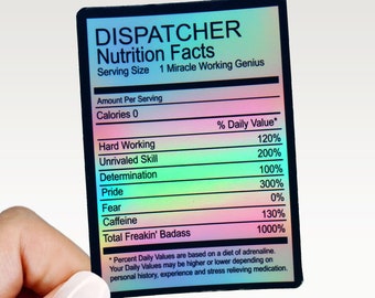 Dispatcher Tarot Card Sticker, Funny 911 Dispatcher Stickers, Funny ...