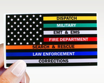 First Responder Decal Car Decal Firefighter Sticker Police Emt Ems Fire ...