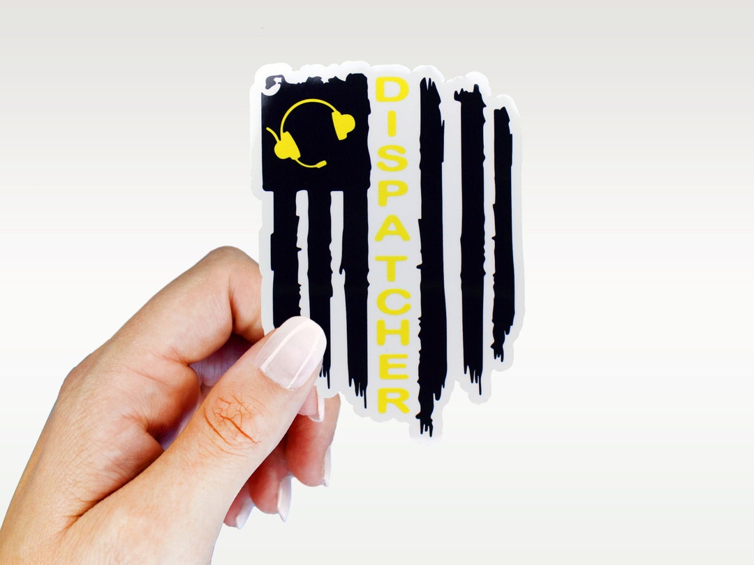 Dispatcher Flag Sticker 911 Dispatcher Sticker Thin Yellow Line Sticker ...