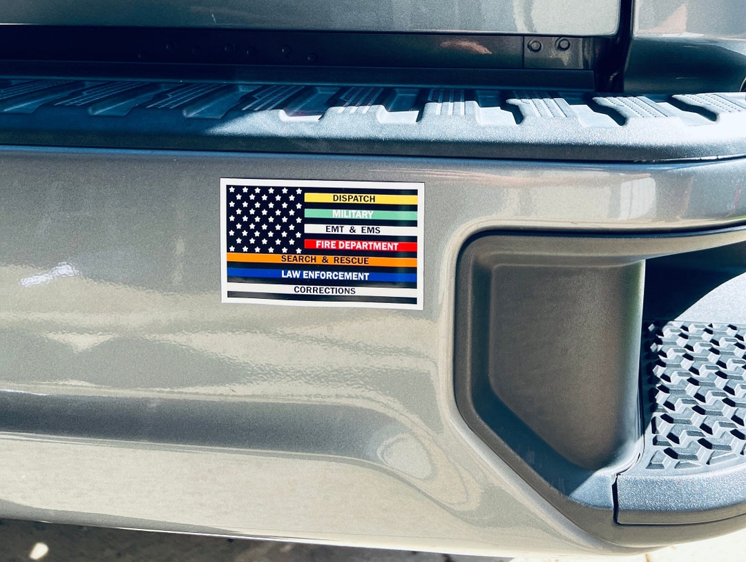 First Responder Magnet Thin Line Flag Magnet First Responder Dispatcher ...