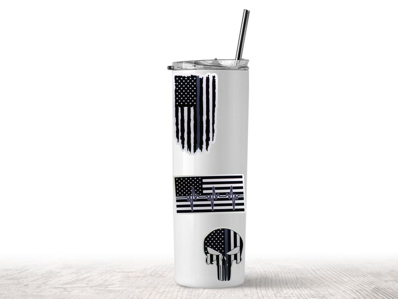 Thin Gray Line Shredded Flag Sticker Corrections Sticker - Etsy