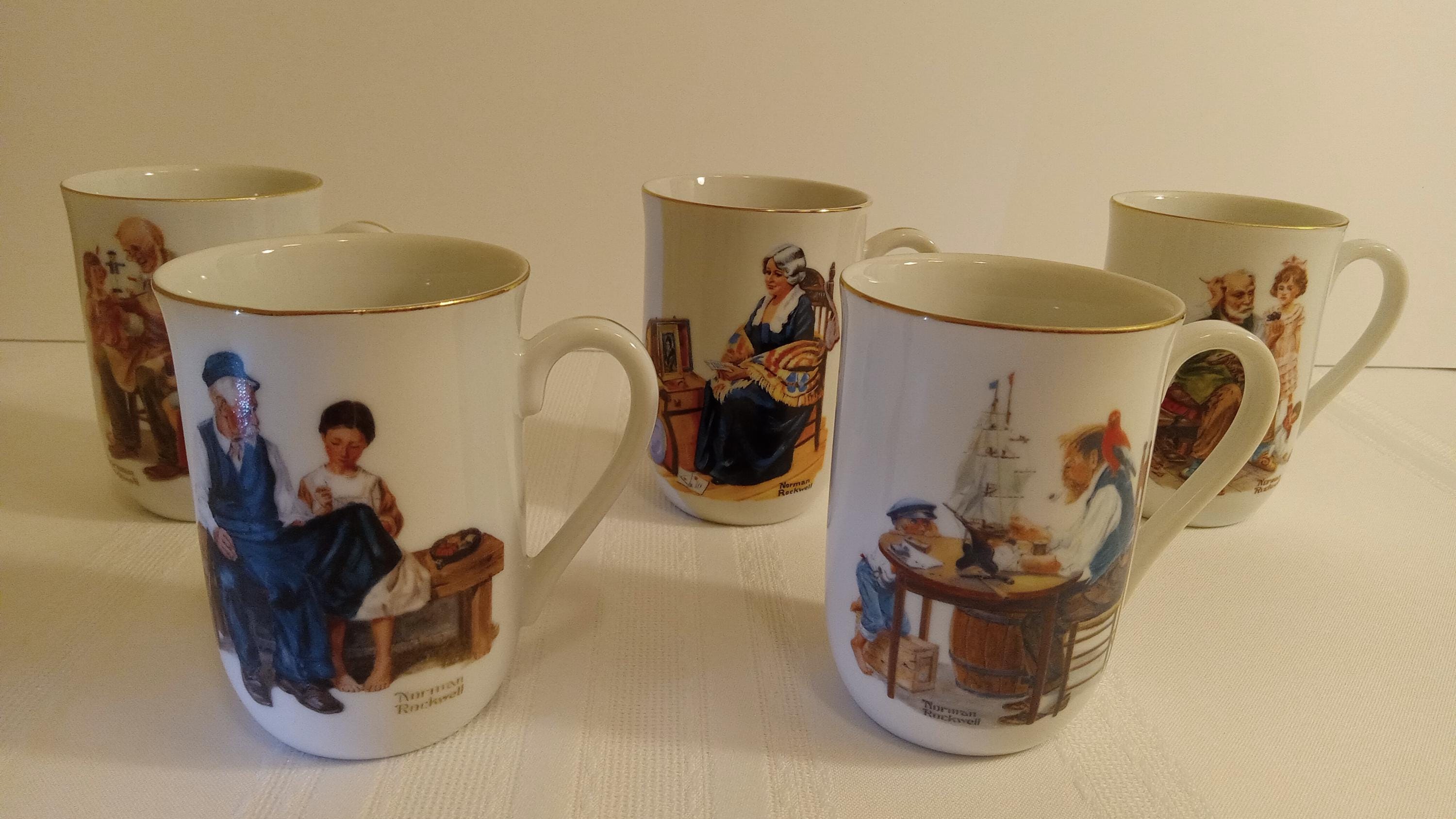 Norman Rockwell Museum Stamped Cups, 1982 - Etsy