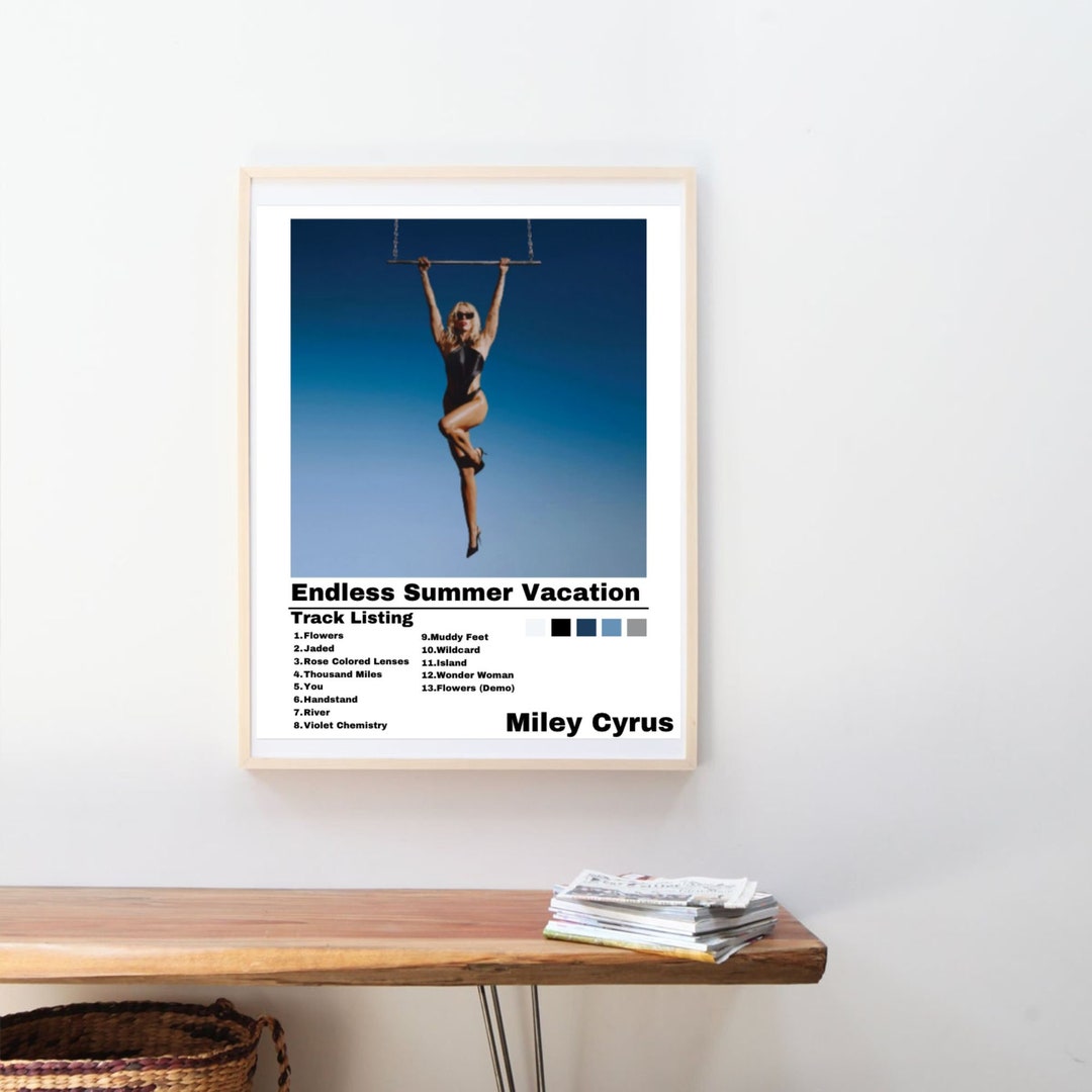 Miley Cyrus Endless Summer Vacation Album Cover Music Print Album T