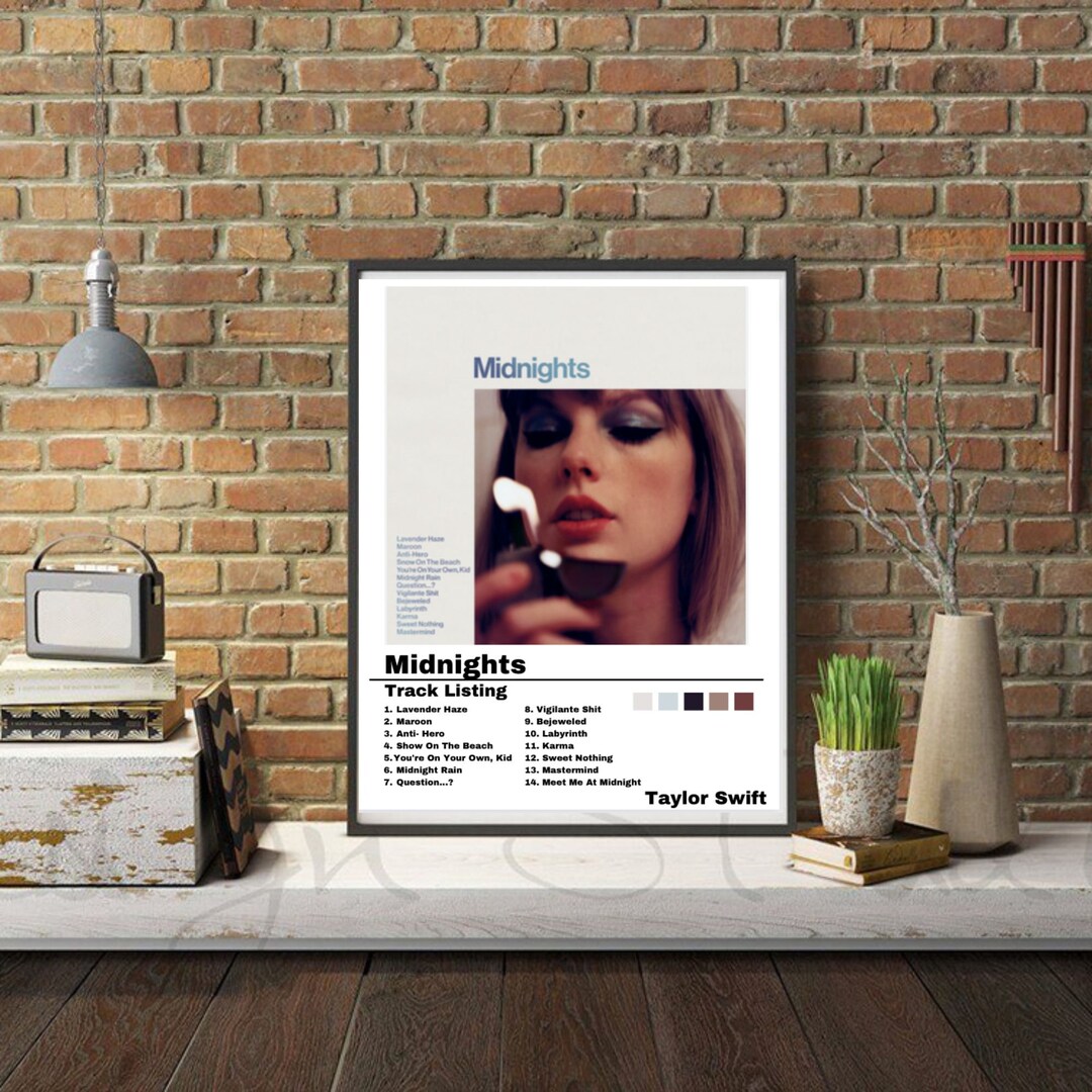 Taylor Swift Midnights Album Cover Music Print Album Print Gift for Her ...