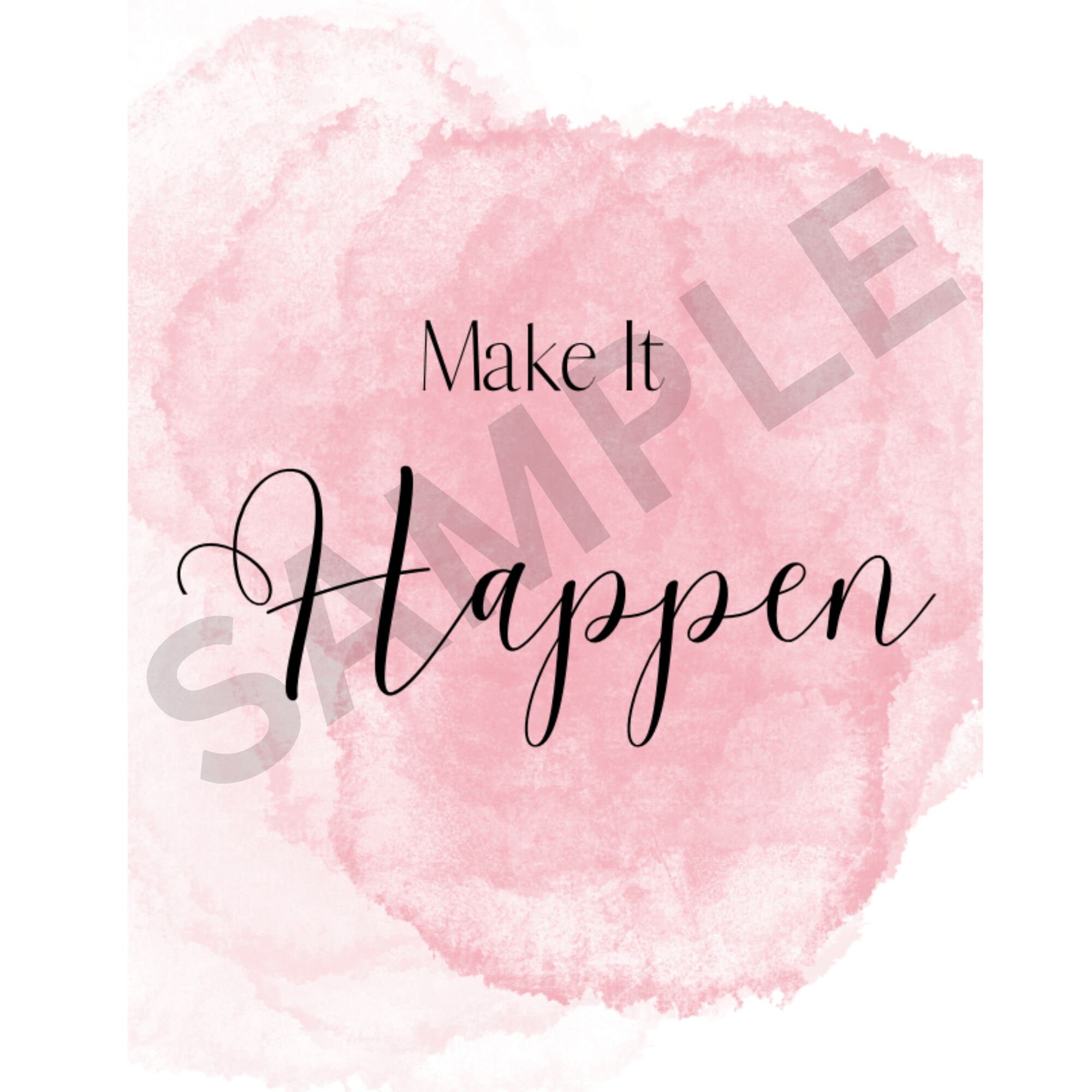 Work Hard Stay Positive Make It Happen Boss Woman Digital Download Wall ...