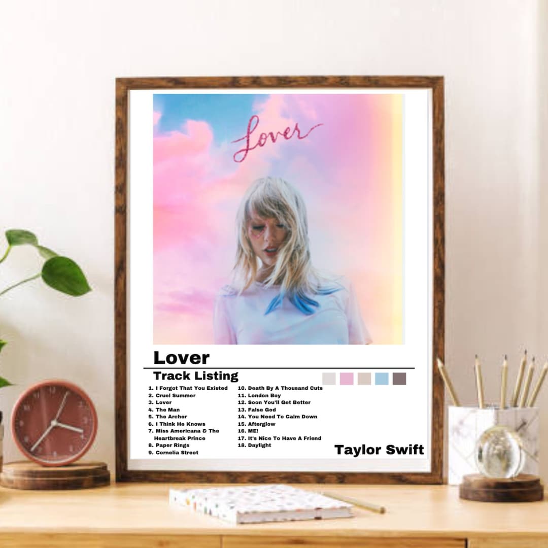 Taylor Swift Lover Album Cover Music Print Album Print Gift for Her ...