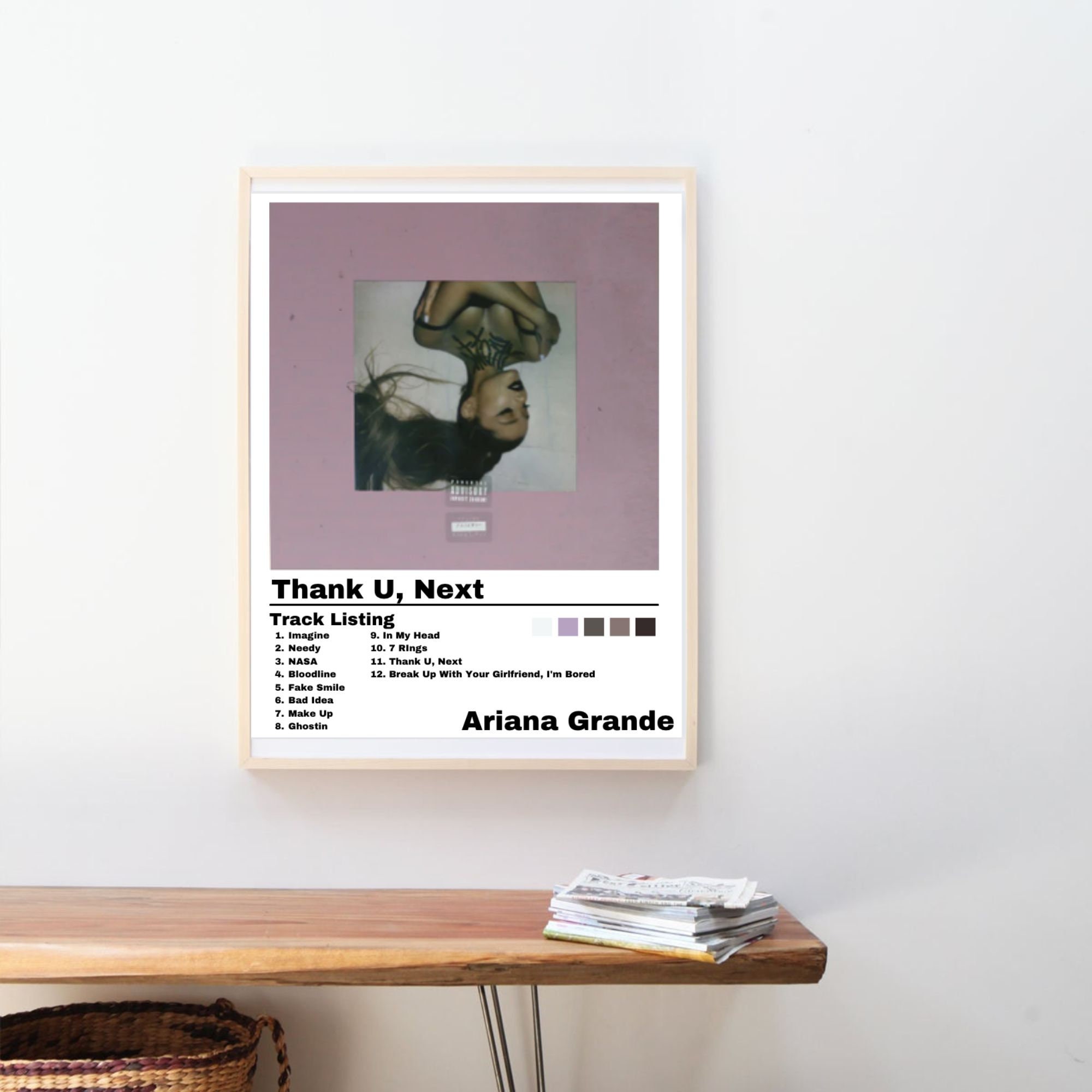 Ariana Grande Thank U Next Album Cover Music Print Album Print Gift for ...