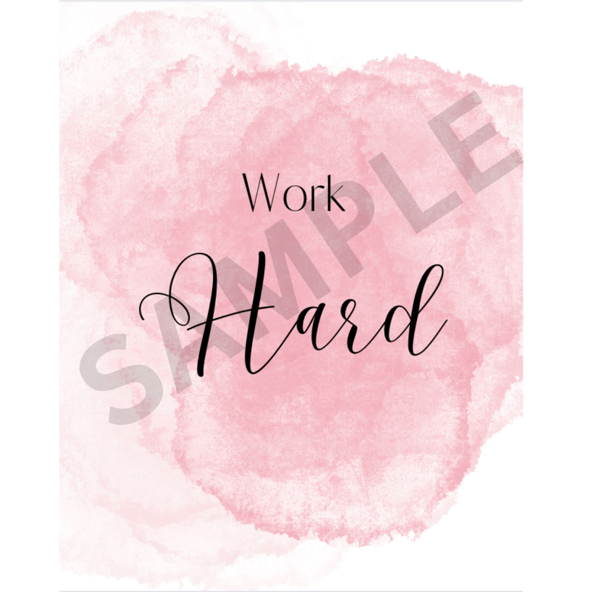 Work Hard Stay Positive Make It Happen Boss Woman Digital Download Wall ...