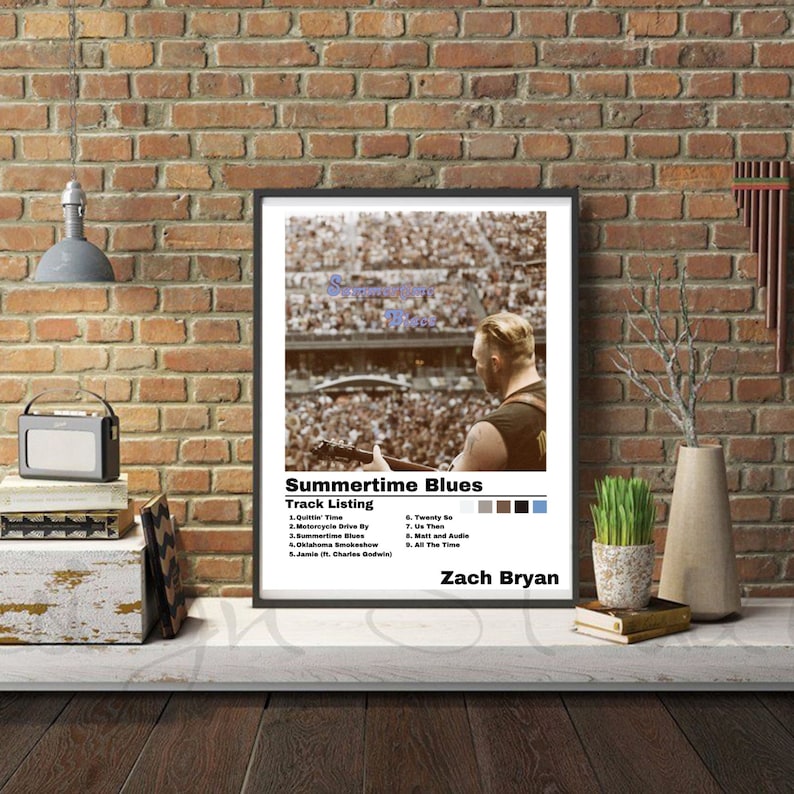 Zach Bryan Summertime Blues Album Cover Music Print Album Print Gift ...